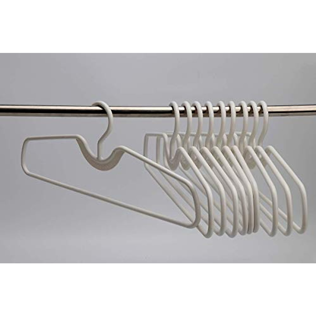 Higher Hangers Classic Short Neck Design Heavy Duty Slim Plastic Space Saving Clothes Hangers- 40 Pack - Create Extra Closet Space, Non-Slip, Durable, Practical, and Versatile Closet Organizer (White)