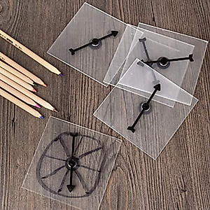 Hotusi Game Spinner Transparent Spinners Dry Erase Math Game Spinner with Rotating Arrow for Party Games and Teaching (15Pack)