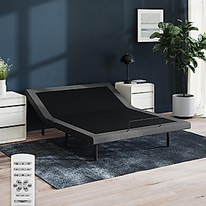 Nectar Premier Adjustable Base - Queen - Head & Foot Incline - Wireless Remote with Memory- 3 Massage Settings - 4 USB Ports - Anti-Snore & Zero Gravity