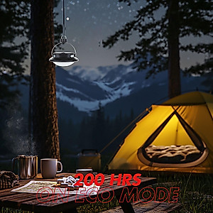 SUBOOS Gen 2 Pro LED Camping Lantern Rechargeable, Tent Light 300LM with Angles Adjustable, 5 Light Modes, 200h Runtime, 5200mAh, for Camping, Hiking, Hurricane, Emergency, Outage