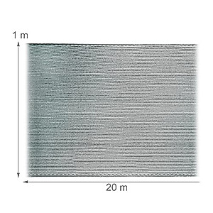 Relaxdays 10028083_1136, Green Fence, Privacy Shield for Fences & Railing, HDPE Net, UV-Resistant, Weatherproof, 1x20m, 1 x 20 Meter