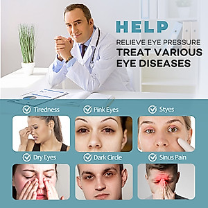 Heated Eye Mask, Warm Eye Compress Mask for Dry Eyes, USB Electric Eye Heating Pad with Temperature & Timer Control, Dry Eye Mask for Dry Eyes Blepharitis Sinus Migraine Stye MGD Puffiness Gray