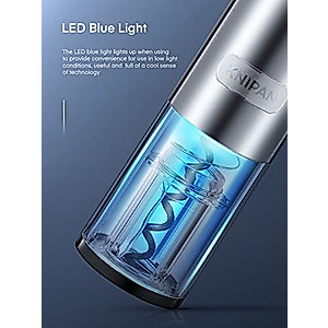 KNIPAN Electric Wine Opener 5-IN-1, Automatic Wine Bottle Openers with Foil Cutter, Wine Aerator Pourer, Vacuum Stopper, Rechargeable Electronic Corkscrew Wine Opener Kit