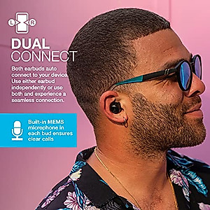 JLab Go Air Pop True Wireless Bluetooth Earbuds + Charging Case | Black | Dual Connect | IPX4 Sweat Resistance | Bluetooth 5.1 Connection | 3 EQ Sound Settings Signature, Balanced, Bass Boost