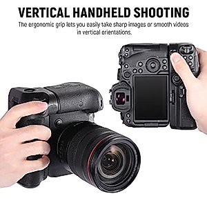 NEEWER Battery Grip Replacement for BG-R10 Compatible with Canon EOS R5 R5C R6 R6 Mark II Mirrorless Cameras, Powered by LP-E6/LP-E6N/LP-E6NH Batteries for Stable Vertical Shooting