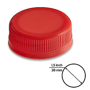 Lakesstory Bottle Caps Tamper Seal Lids Cap for Bottle Screw Cap Bottle Plastic Bottle Caps Juice Bottles Cap (pack of 25, red)
