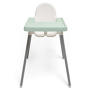 Silicone Full Cover Placemat for IKEA Antilop High Chair, BPA Free, Dishwasher Safe, ezpz Baby Led Weaning Plate, Baby Finger Food