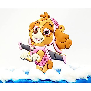 Paw Patrol Cake Topper Set Featuring Ryder, Zuma, Chase, Rubble, Marshall and Skye (Unique Design)