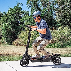 Electric Scooter 2800w Motor, 60 Miles Long Range & 40 MPH Speed, Upgraded 52V 25AH Battery, 10'' Heavy Duty Off-Road Tire, Electric Scooter for Adults