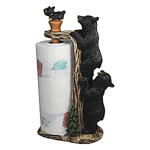 Rivers Edge Products Paper Towel Holder for Kitchen Countertop, 16 Inches Tall, Bear