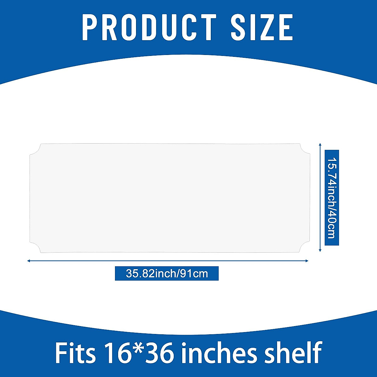 Frienda Set of 10 Wire Shelf Liner 16 x 36 Inch Heavy Duty Shelf Liners Packed Flat for Wire Shelving, Waterproof Non Adhesive Plastic Mat for Metal Rack Kitchen Shelves, Shoe Rack