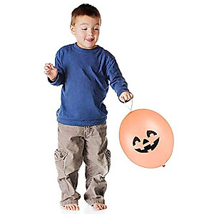 ArtCreativity Halloween Party favors Trick Jack-O-Lantern Punch Balls, Set of 12, Durable Latex Balloons with Rubber Bands Attached, Great for Treat Party Favors, Goodie Bag Fillers for Kids