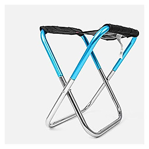 TRENTSNOOK Exquisite Camping Stool Portable Aluminum Alloy Folding Chair Stool Seat Outdoor Fishing Camping Picnic Thickened Folding Chair Fishing (Color : 2)