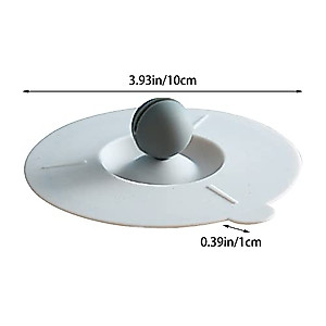 Yiser Cute Antidust Silicone Glass Cup Cover Coffee Mug Suction Seal Lid Cap Food Grade Silicone Cup Lids Silicone Cover Lids Food Grade Silicone Leakproof Sealed Cover Camp Mugs (Grey, One Size)