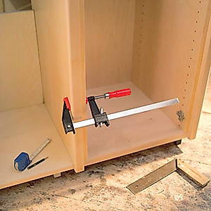 Bessey Clutch Style Bar Clamps - 6 In 600 lb - GSCC2.506 - Woodworking Clamps with Ergonomic Handle, Non-Marring Pads, Durable Cast-Iron Jaws & Serrated Rail for Carpentry & Cabinetry