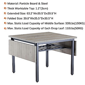 Xmatch 47" Worktable Workbench for Inspection Assembly Sample Making and Testing Room (Rustic Brown)