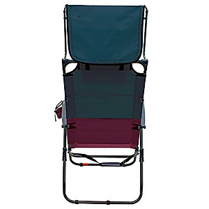 Rio Gear Hi-Boy 17" Extended Seat Height Folding Aluminum Canopy Chair - Charcoal/Oxblood