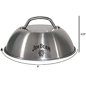 Jim Beam JB0181 9" Burger Cover Cheese Melting Dome, Silver