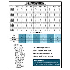 AKARMY Men's Work Pants, Cargo Pants for Men, Straight Tactical Pants, Work Travel Casual Pant with Multi Zipper Pockets 9920 Gray 34
