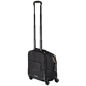 TUMI Voyageur Oxford Compact Carry On Suitcase - Luggage for Women & Men with Wheels - Black & Gold Hardware