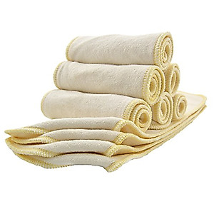 ALVABABY 12PCS Cloth Diaper Inserts 3-Layers Super Soft Inserts for Cloth Diapers and Cloth Diapers Covers 12X