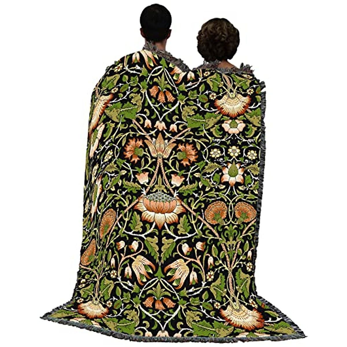 Pure Country Weavers William Morris Lodden Tole Blanket - Arts & Crafts - Gift Tapestry Throw Woven from Cotton - Made in The USA (72x54)