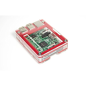 Zebra Case - Raspberry Pi 3 B+, Pi 2, Pi B+ and 2B (Berry Red) with Heatsinks ~ C4Labs