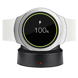 Kissmart for Gear S2 Charger, Replacement Gear S2 Classic Charger Charging Dock Cradle for Samsung Gear S2, Gear S2 Classic Smart Watch (Black)