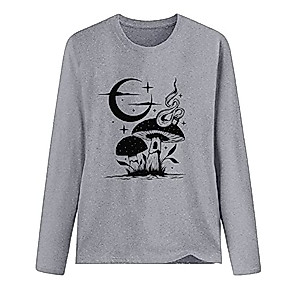 Women's Casual Batwing Long Sleeve T Shirt Round Neck Basic Loose Tunic Tops Going Out Top for Women 2023