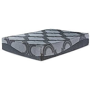Signature Design by Ashley 1100 Series Traditional 11 Inch Firm Mattress in a Box for Pressure Relief, Queen, Light Gray