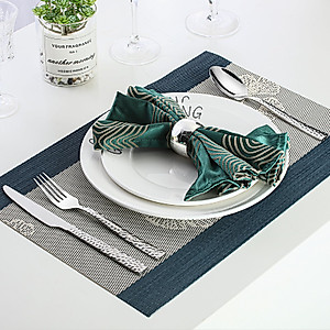 20-Piece Hammered Silverware Set, Food-Grade Stainless Steel Flatware Set for 4, Cutlery Set, Home Kitchen Utensil Set, Include Knifes Forks and Spoons Silverware Set, Mirror Finish, Dishwasher Safe