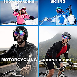 Ski Goggles, Pack of 2, Snowboard Goggles for Kids, Boys & Girls, Youth, Men