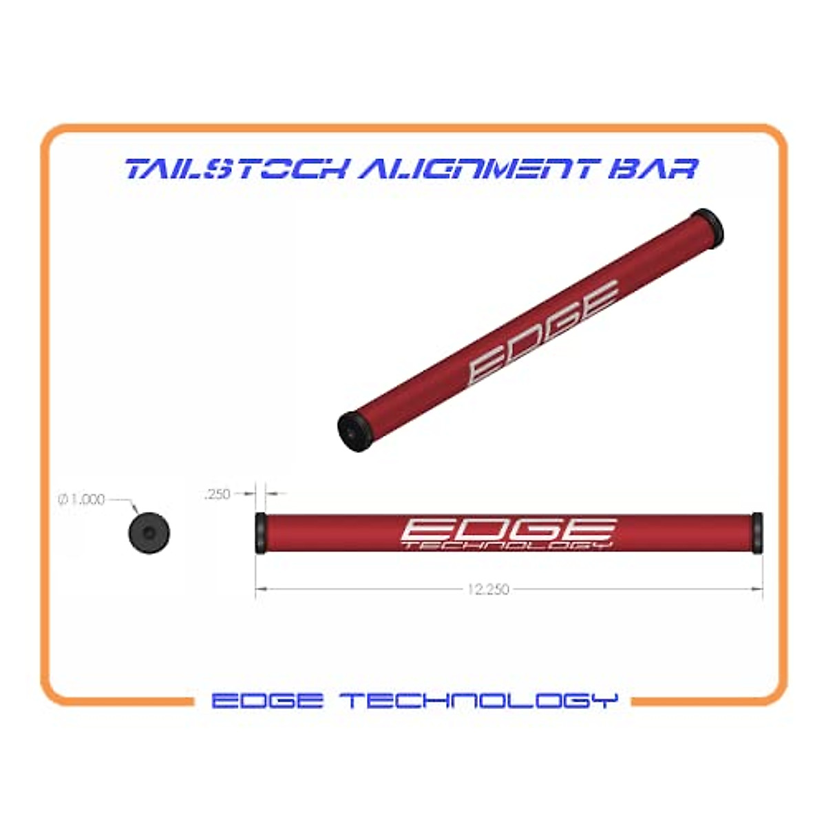 Edge Technology Tailstock Alignment Bar