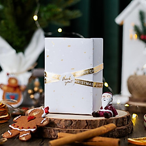 Homeral Wrapping Paper Roll-17inch x 16.5ft White with Silver and Gold Foil Flake for Christmas, Birthday, Wedding, Bridal Shower, Anniversaries, Party