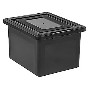 Office Depot® Brand Letter And Legal File Tote, 18"L x 14 1/4"W x 10 7/8"H, 30% Recycled, Black