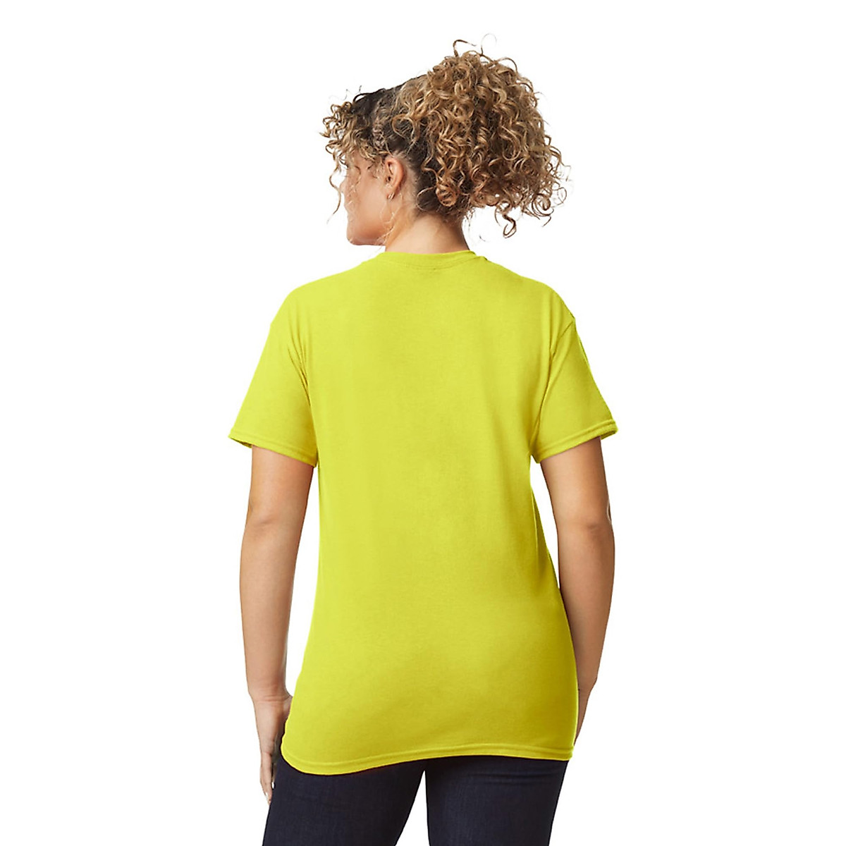 Gildan Unisex Adult Dryblend T-shirt, Style G8000, Multipack, Safety Green (2-pack), X-Large US