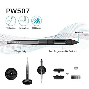 HUION KAMVAS Pro 13 Graphics Drawing Monitor with Stand, Full-Laminated Anti-Glare Screen Battery-Free Stylus 8192 Pen Pressure - 13.3 Inch Pen Tablet Display for Linux, Windows and Mac