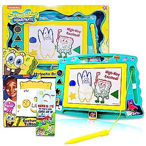 Nick Shop Spongebob Squarepants Magnetic Drawing Board Bundle ~ Spongebob Toys for Boys and Girls | Bikini Bottom Drawing Pad with Stickers (Spongebob Party Favors).