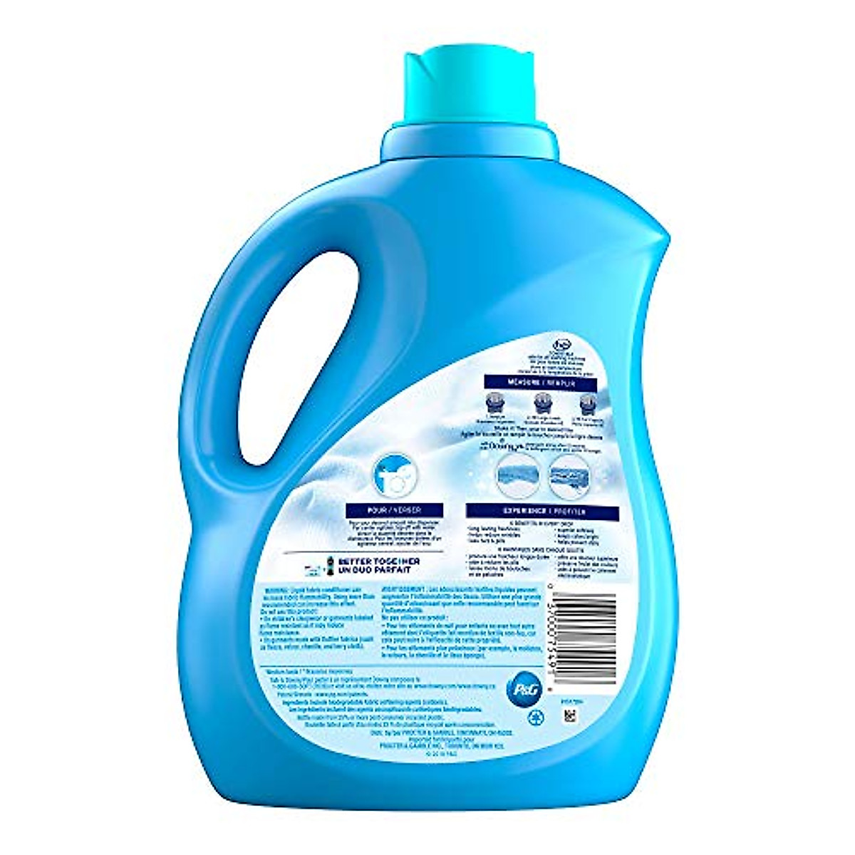 Downy Ultra Laundry Fabric Softener Liquid, Cool Cotton Scent, 103 Fl Oz, 120 Total Loads