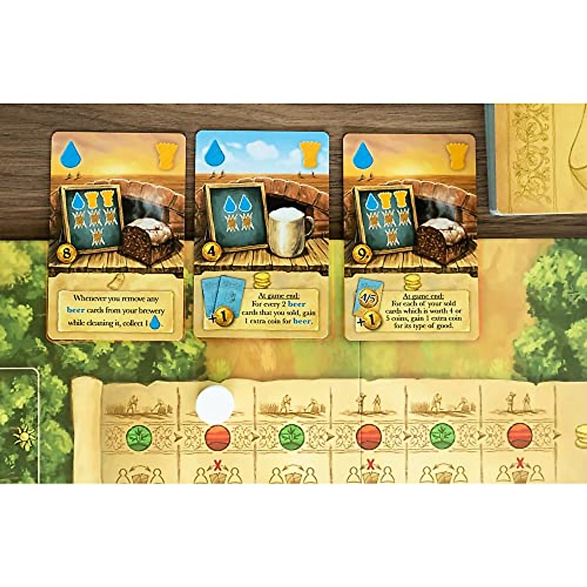 Capstone Games Beer & Bread Multi-Use Card Game, Resource Management Strategy, Head-to-Head Brewing & Baking, Ages 10+, 2 Players, 30 Minute Playing Time