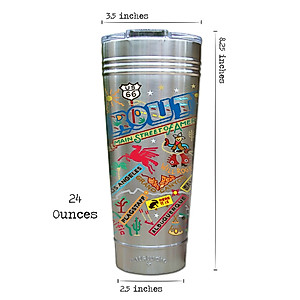 Catstudio Route 66 Thermal Tumbler | Triple Wall Insulation With Non Slip Bottom | Great Travel Cup for Water, Coffee, Tea, or Smoothies