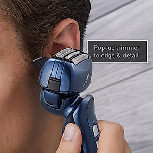 Panasonic Arc4 Electric Razor for Men 4Blade Electric Shaver with Popup Trimmer Rechargeable Wet Dry Foil Shaver, Blue, 1 Count