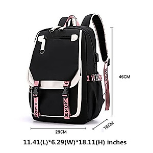 Backpack for Girls Casual Daypack Nylon Waterproof Kids Elementary Middle Schoolbag Children Bookbag