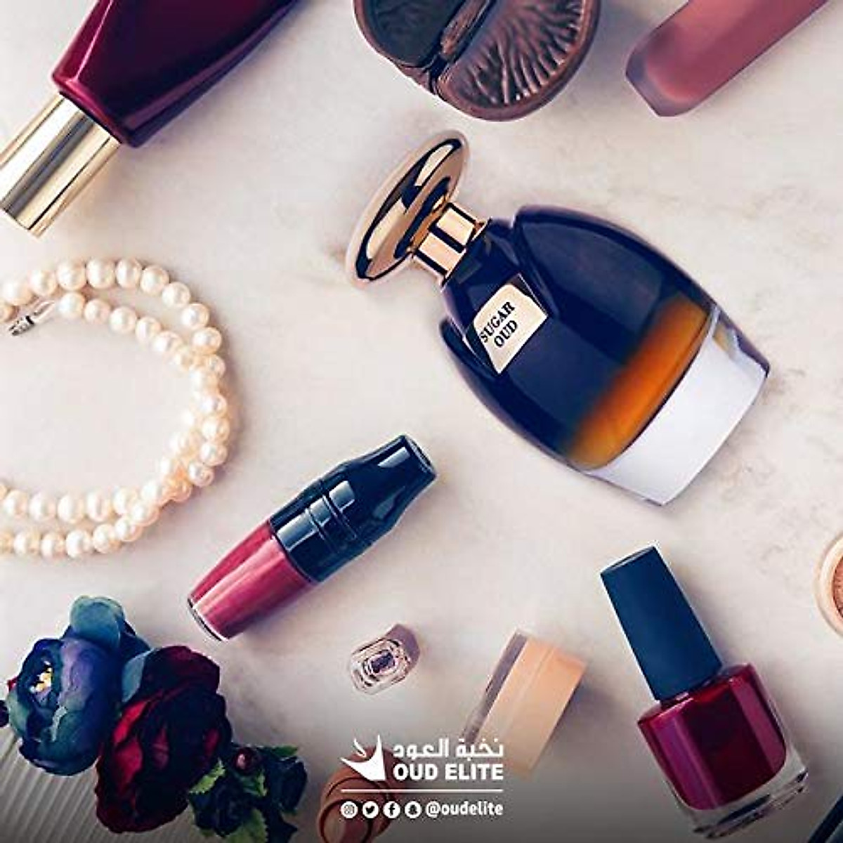 Sugar Oud for Women EDP - Eau De Parfum 100ML (3.4 oz) I Great Gift I peach and orange blossoms, jasmine and cinnamon I Elegant Bottle I By Oud Elite Perfumes