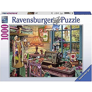 Ravensburger The Sewing Shed - 1000 Piece Jigsaw Puzzle | Unique Pieces with Softclick Technology | Ideal for Adults and Kids | FSC Certified | Perfect for Gift Giving