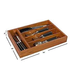 Home Basics Pine Cutlery Tray