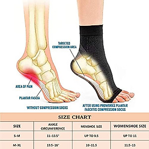 Wuonfsh 3pairs Neuropathy Socks , Ankle brace Socks and Tendonitis compression socks, Plantar Fasciitis, Neuropathy Pain- Brace For Women And Men（L-XL, black&white Gold）