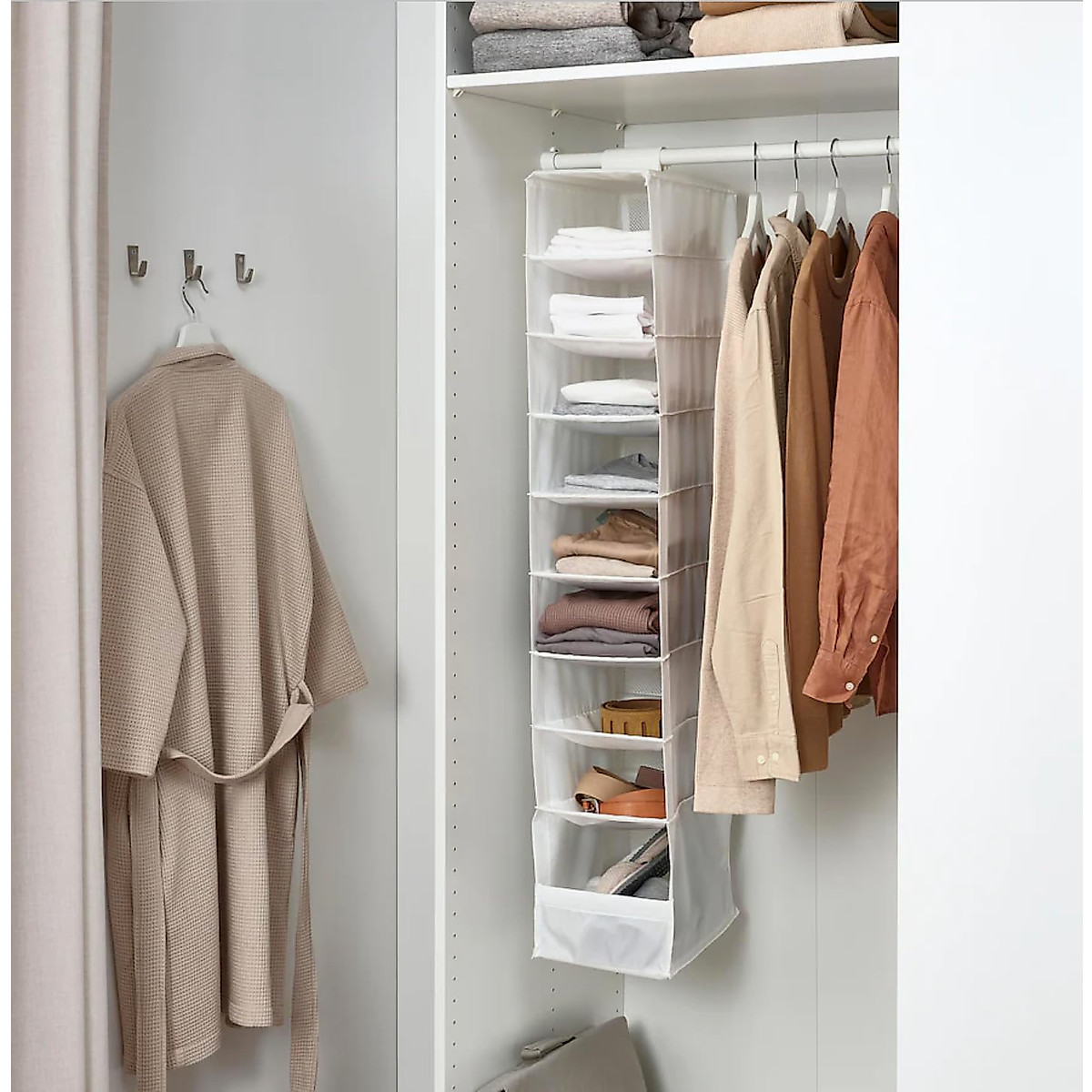 Ikea Storage organizer hanging 9 Compartments skubb White