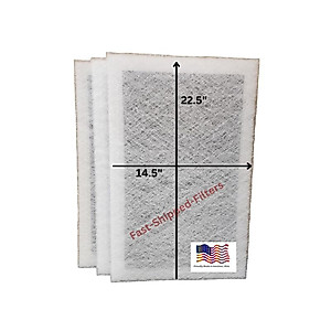 Fast-Shipped-Filters 3 Pack 16x25 Replacement Filter Pads Compatible with Dynamic Air Cleaner 16x25 Refill White Actual Filter Size 14.5"x22.5"