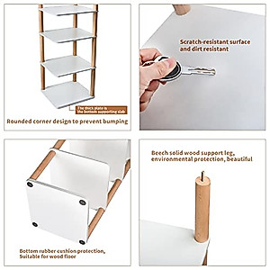 GREENSOZ 8 Tiers Vertical Shoe Rack, Shoe Organizer for Entryway, Narrow Shoe Storage, Space Saving Shoe Shelf, Shoe Tower, Free Standing Shoe Shelf, Wooden Shoe Storage, Three-Minute Assembly